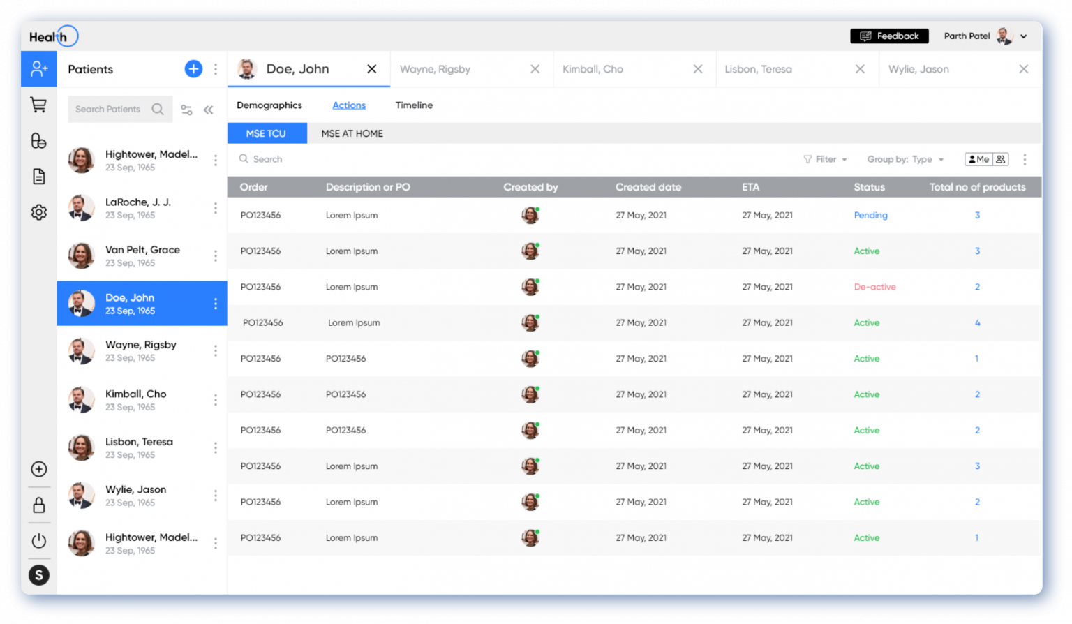 Building Web App for TCU to Order/Track Medical Supplies